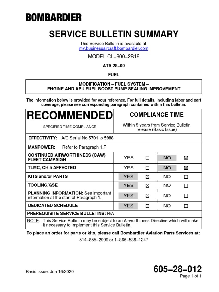 Recommended: Service Bulletin Summary | PDF | Electrical Connector ...