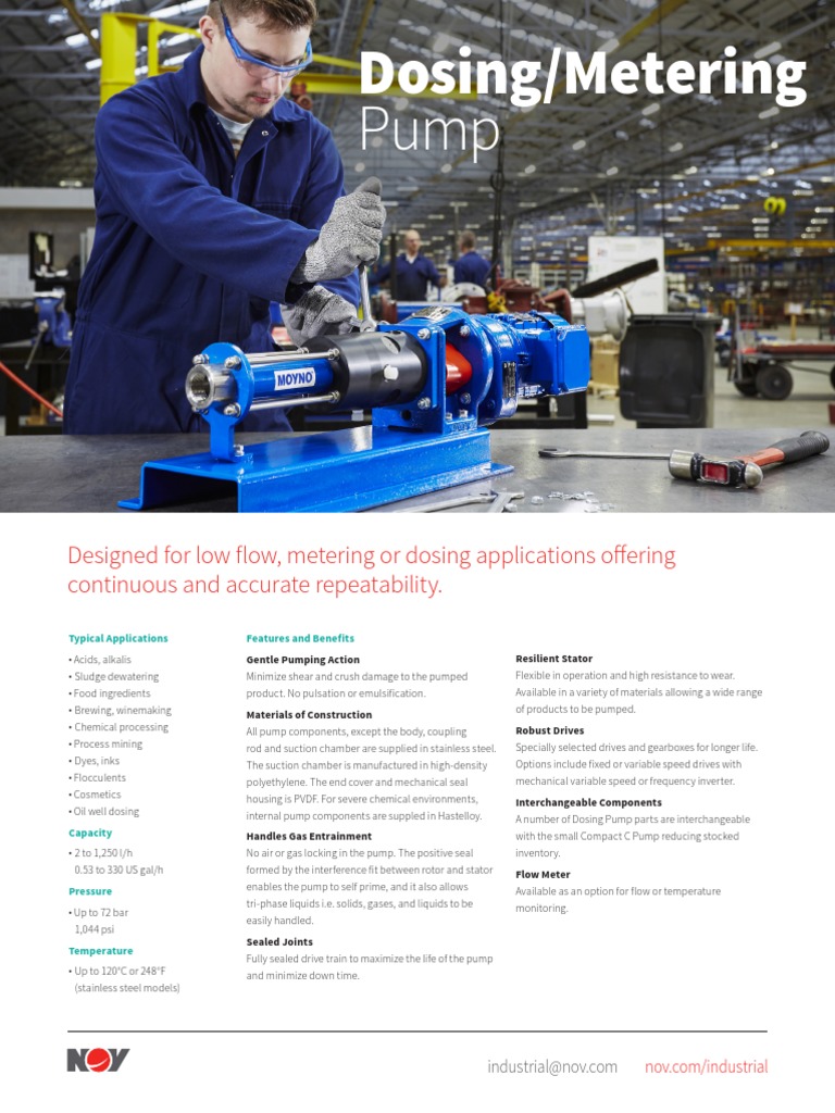 Dosing Pump Summary Sheet | PDF | Pump | Liquids
