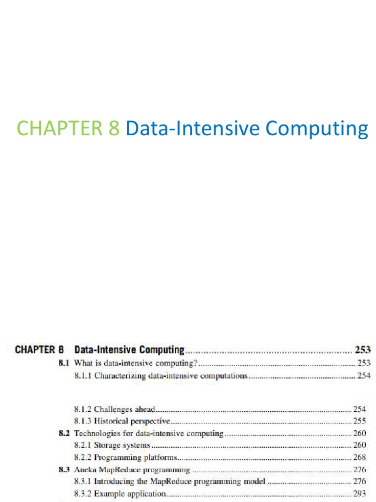 Data Intensive Computing Pdf Map Reduce Apache Hadoop 8046