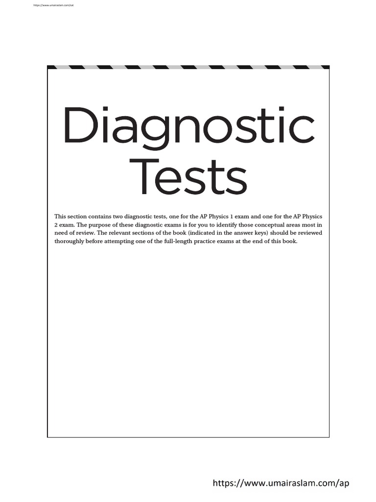 Diagnostic Test: Identification of Conceptual Areas for Review in AP ...