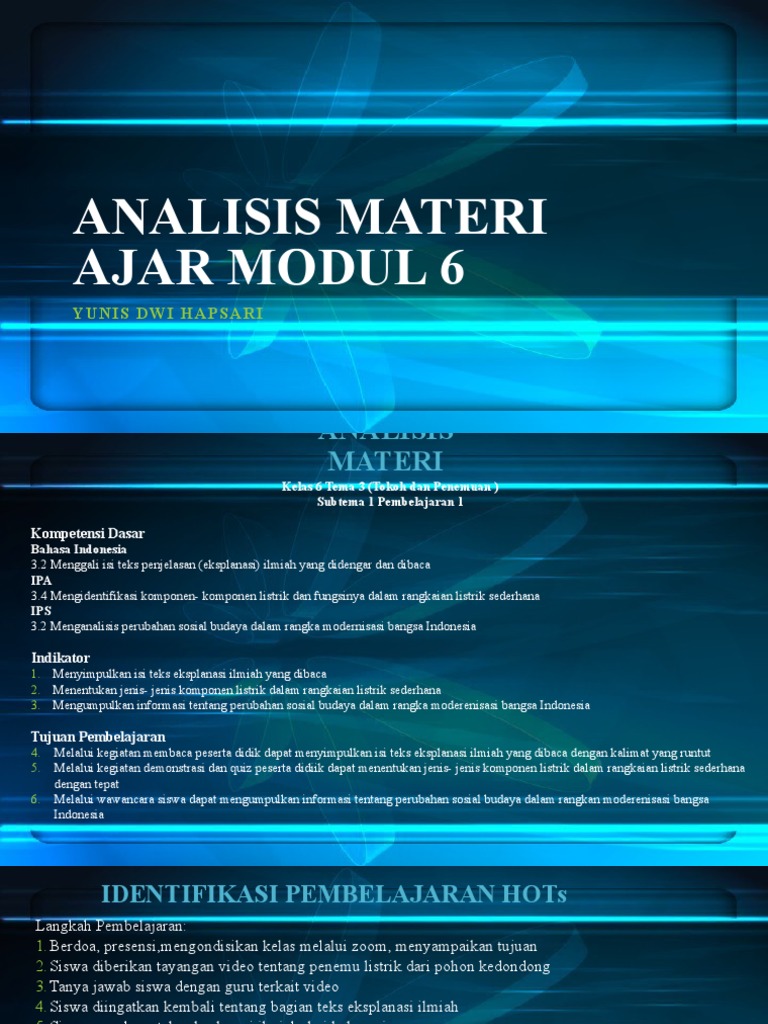 Analisis Materi Ajar Modul 6 | PDF | Sains & Matematika