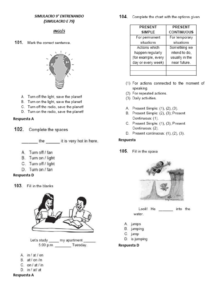 Simulacro 9 Inglés E79 | PDF