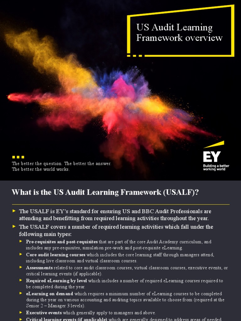 US Audit Learning Framework Overview: The Better The Question. The ...
