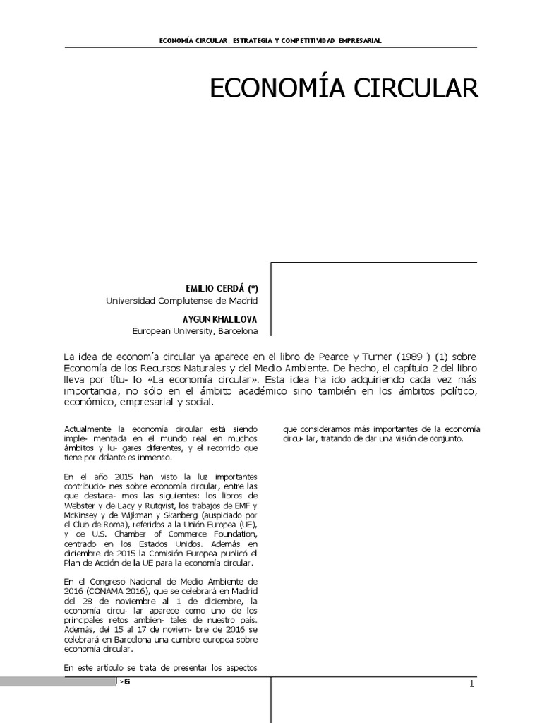 Economia Circular | PDF | Residuos | Reciclaje