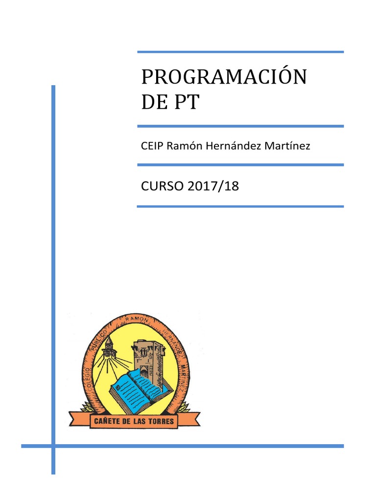 Programacion PT 201718 | PDF | Educación primaria | Evaluación