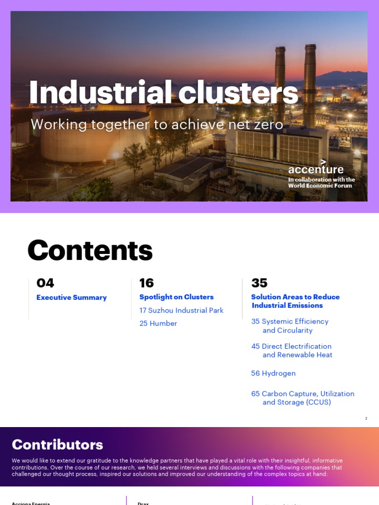 Accenture WEF Industrial Clusters Report | PDF | Low Carbon Economy ...