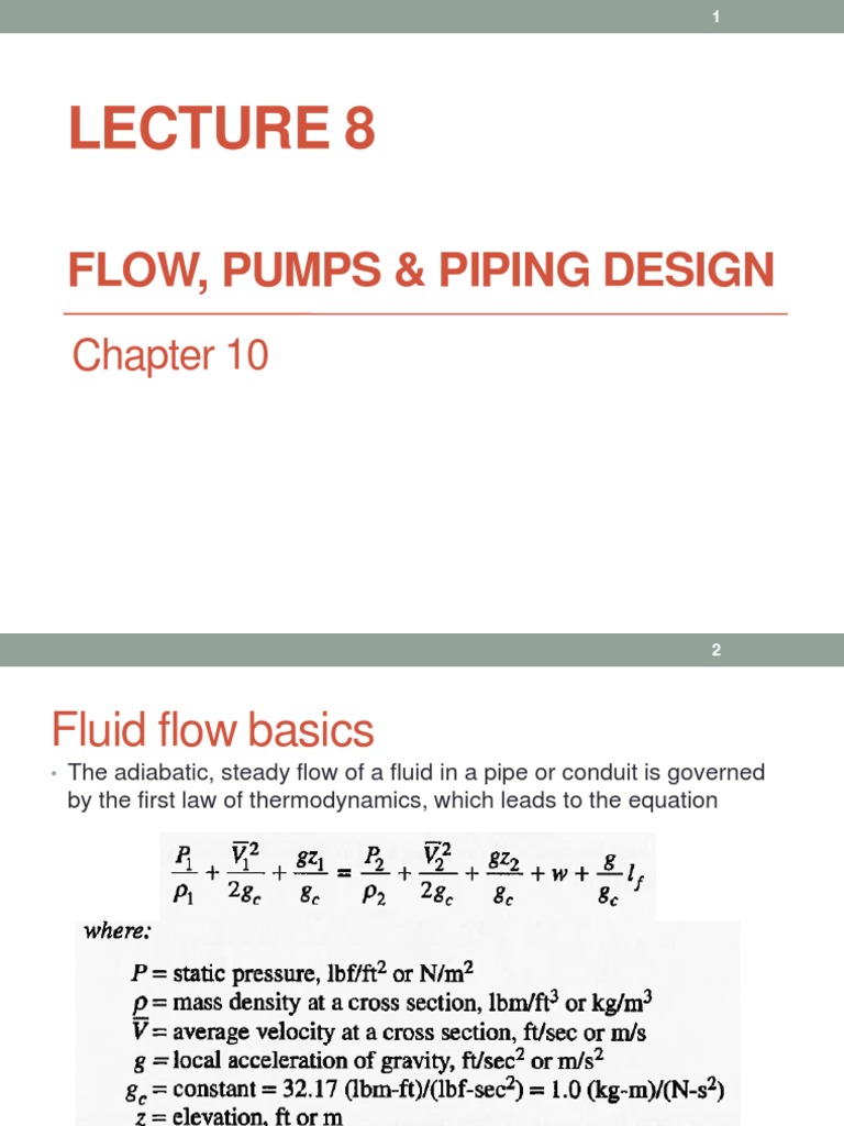 Fluid Flow & Pump Design Basics | PDF | Fluid Dynamics | Reynolds Number