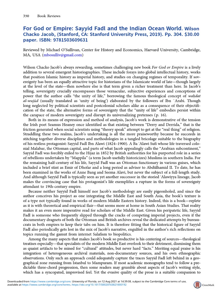 Sayyid Fadl: Sovereignty and Empire | PDF | Ottoman Empire | Books