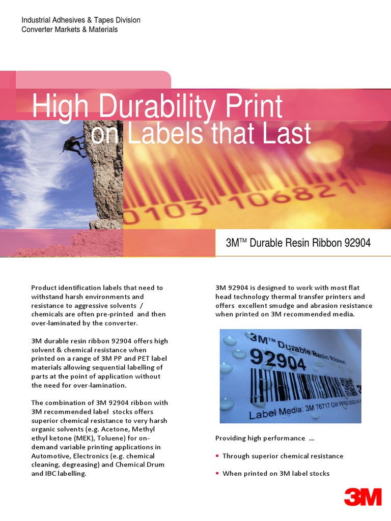 High Durability Print: On Labels That Last | PDF | Chemistry | Materials