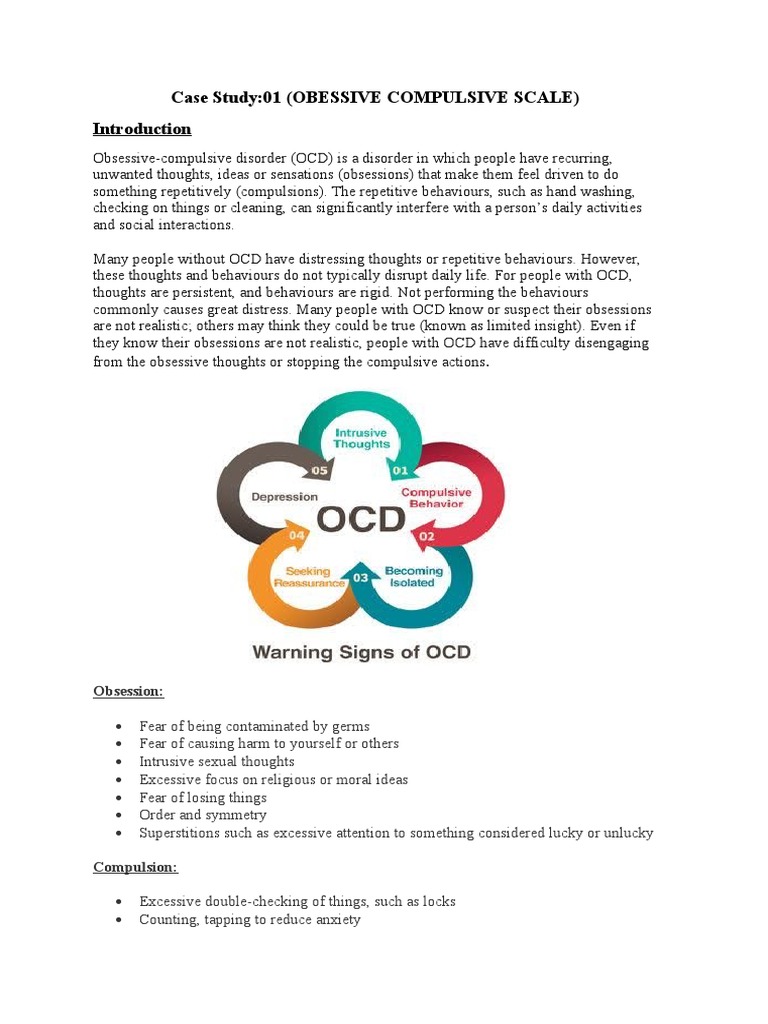 Case Study | PDF | Obsessive–Compulsive Disorder | Neuropsychological ...