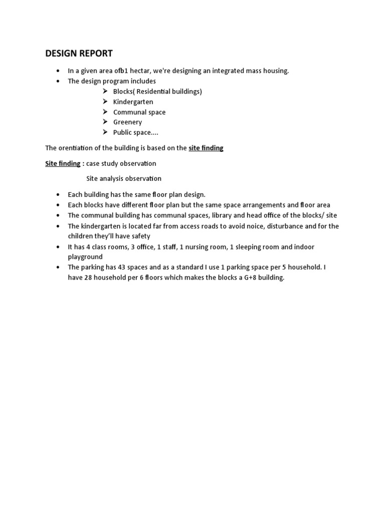 Design Report: Site Finding: Case Study Observation | PDF