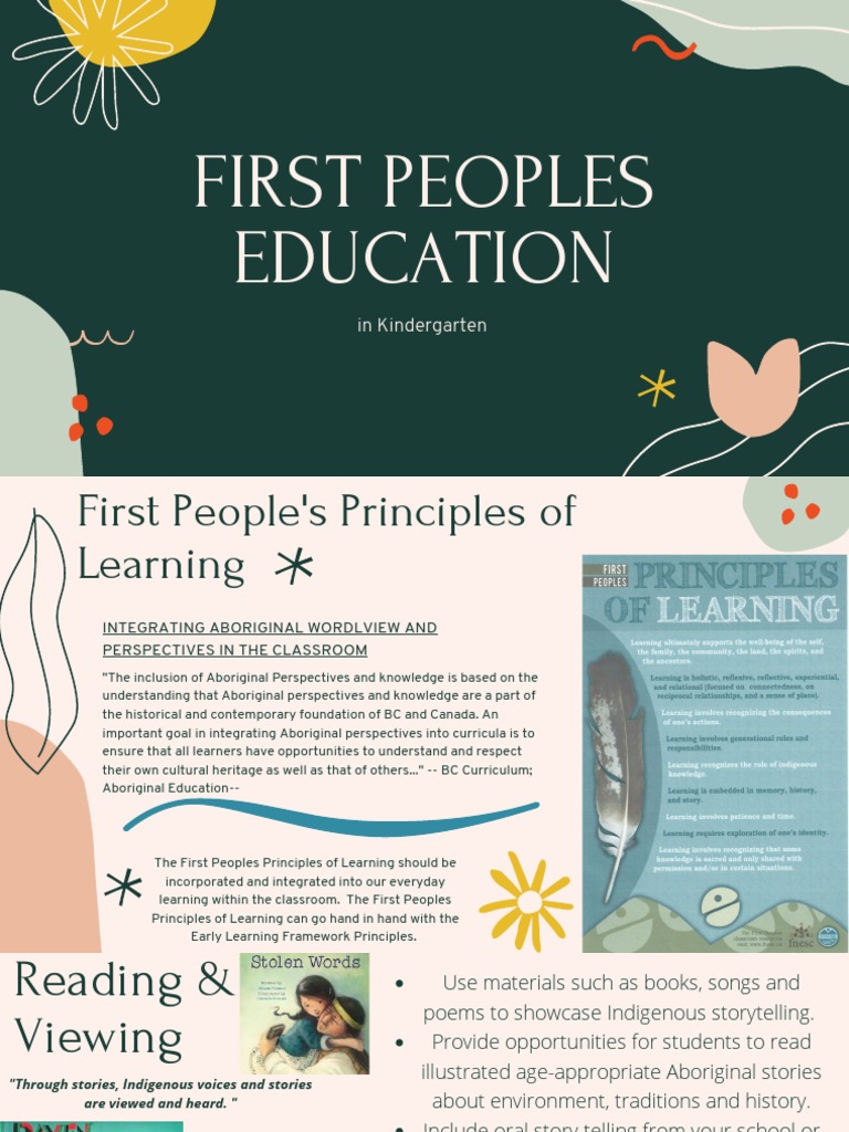First Peoples Education in K | PDF | Storytelling | Curriculum