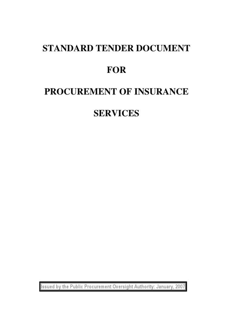 Insurance Services | PDF | Legal Tender | Procurement