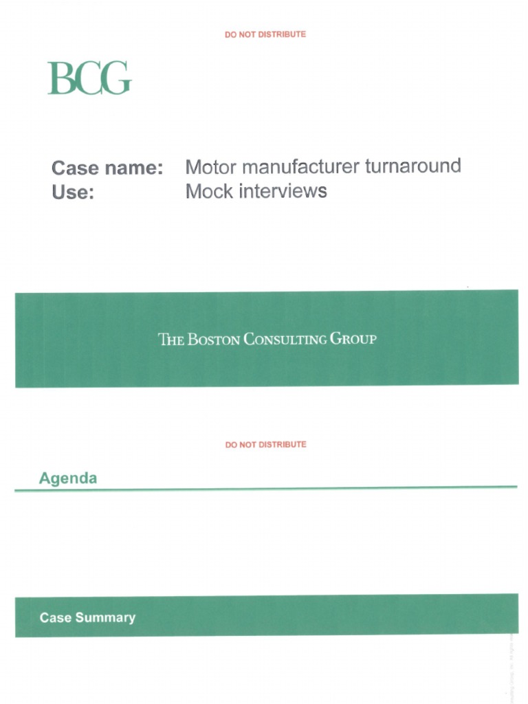 BCG Real-Case Motor | PDF