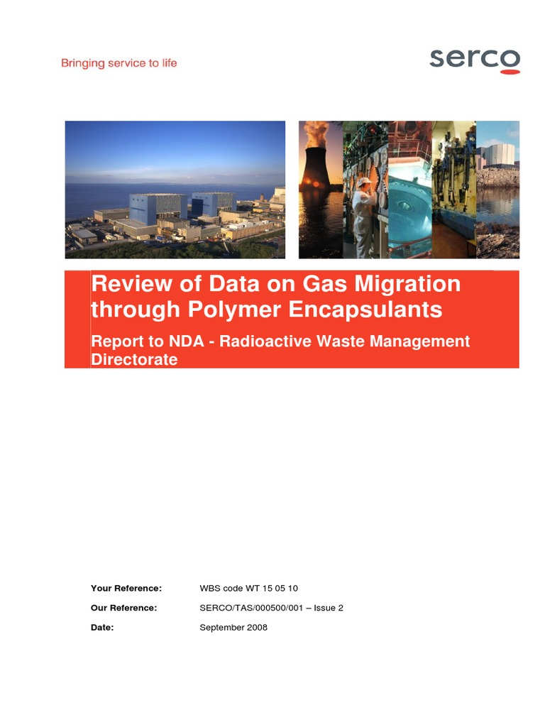 Review of Data On Gas Migration Through Polymer Encapsulants | PDF | Diffusion | Polymers