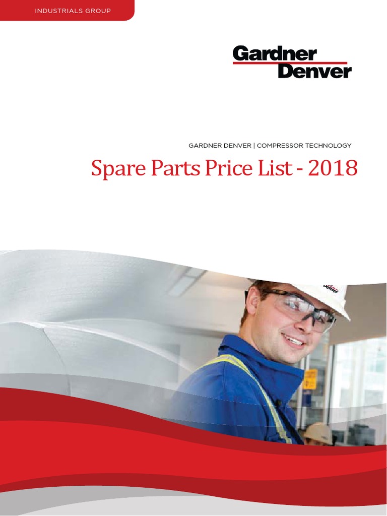 Gardner Denver Spare Parts Price List-2018 | PDF | Valve | Pipe (Fluid ...