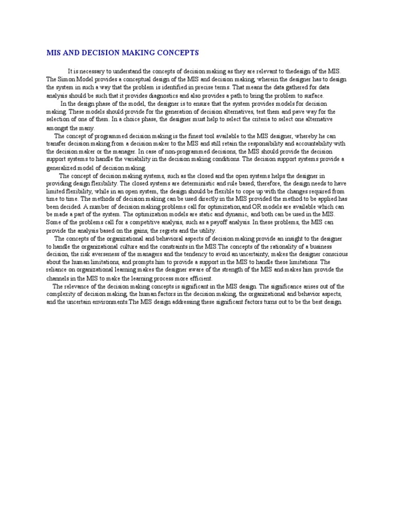 Sushmita | PDF | Decision Making | System