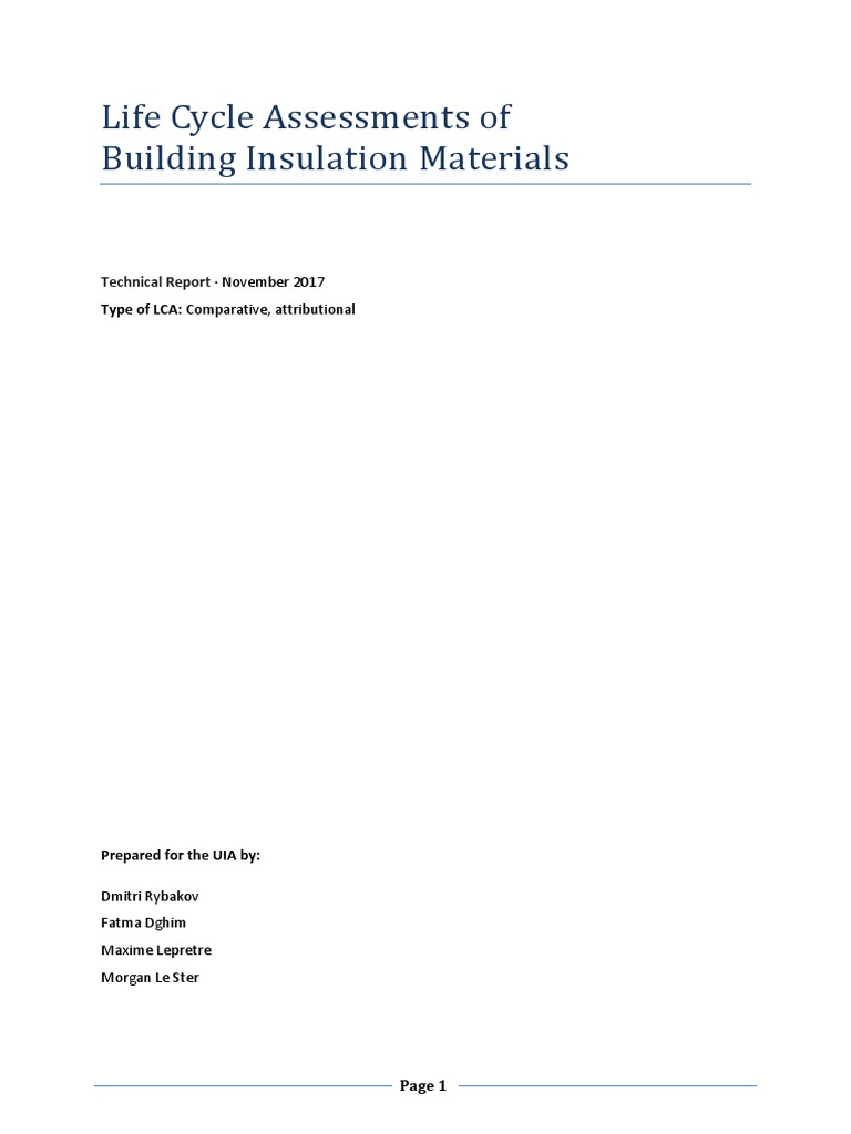 Life Cycle Assessments | PDF | Life Cycle Assessment | Building Insulation