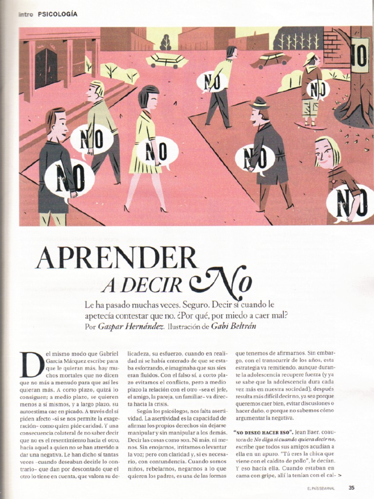 Gaspar Hernandez-Aprender A Decir Que No | PDF