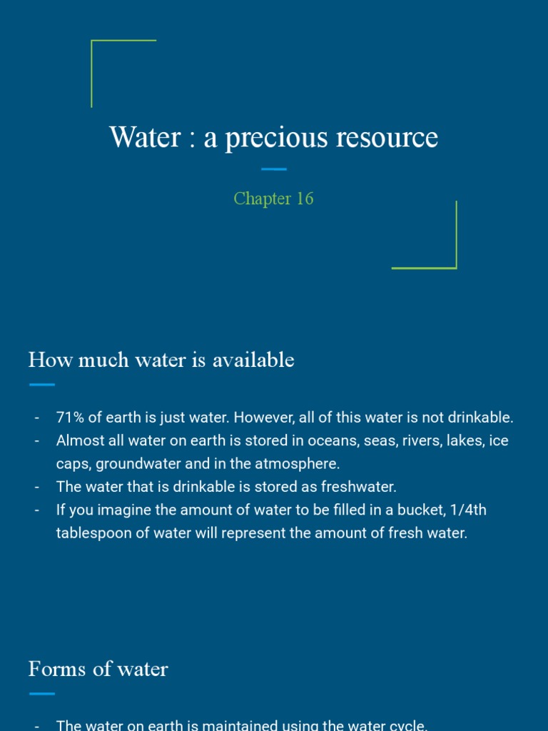 Water - A Precious Resource | PDF | Water | Water Cycle