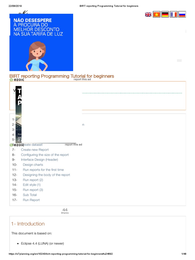BIRT Reporting Programming Tutorial For Beginners | PDF | Databases | My Sql