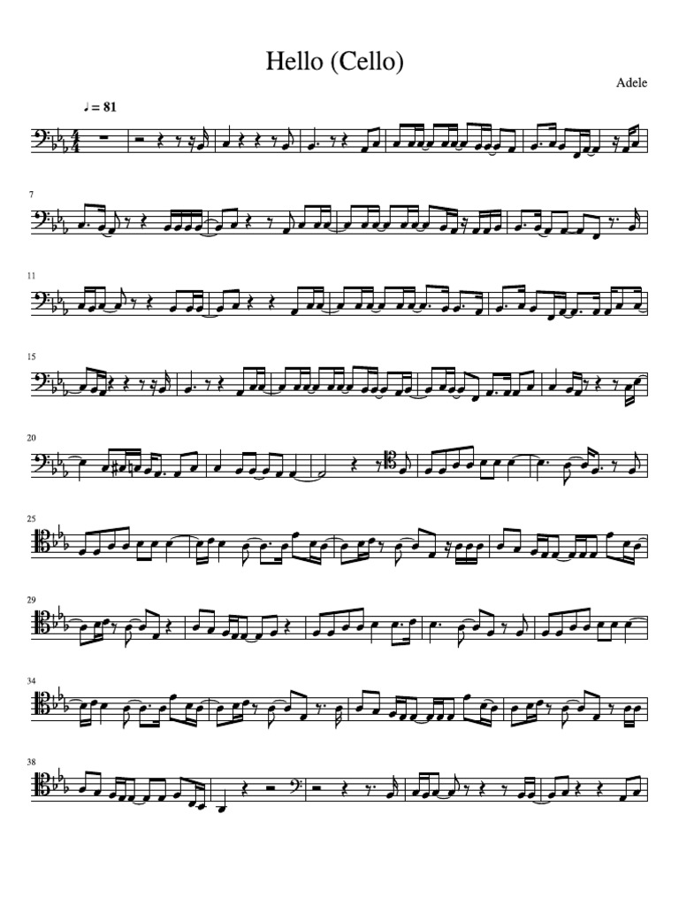 Hello (Cello) | PDF