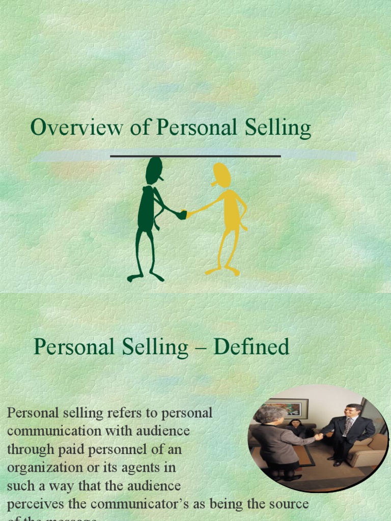 Overview of Personal Selling | PDF | Sales | Mass Media