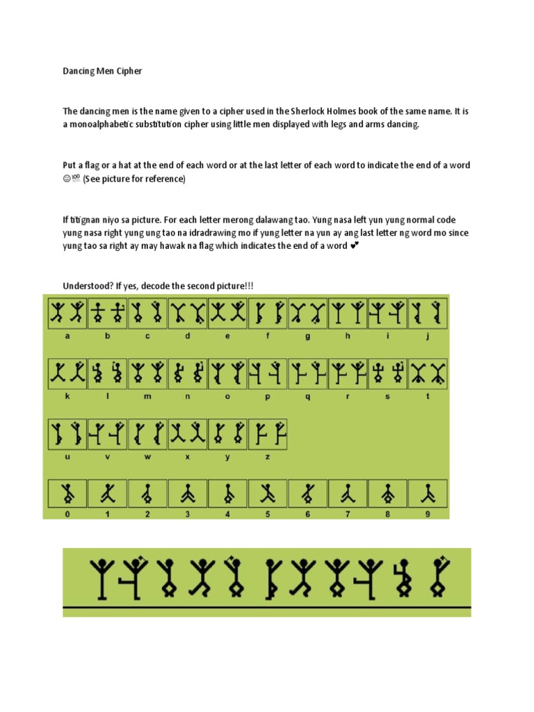 Dancing Men Cipher | PDF