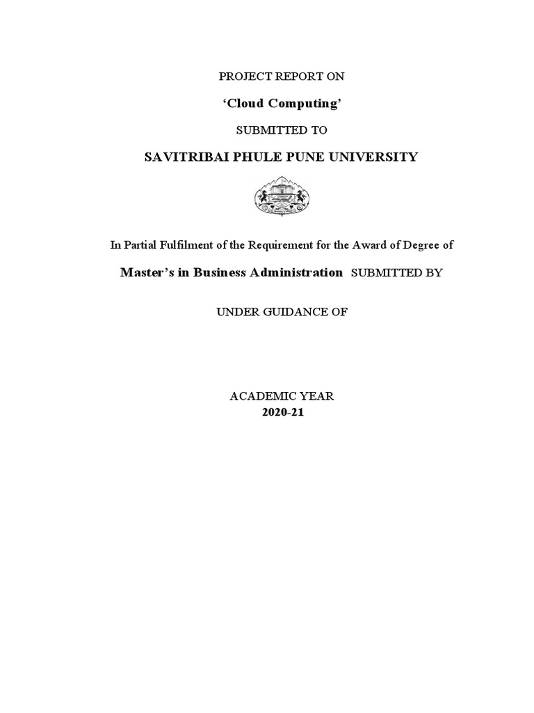 Cloud Computing': Project Report On | PDF | Cloud Computing | Platform As A Service