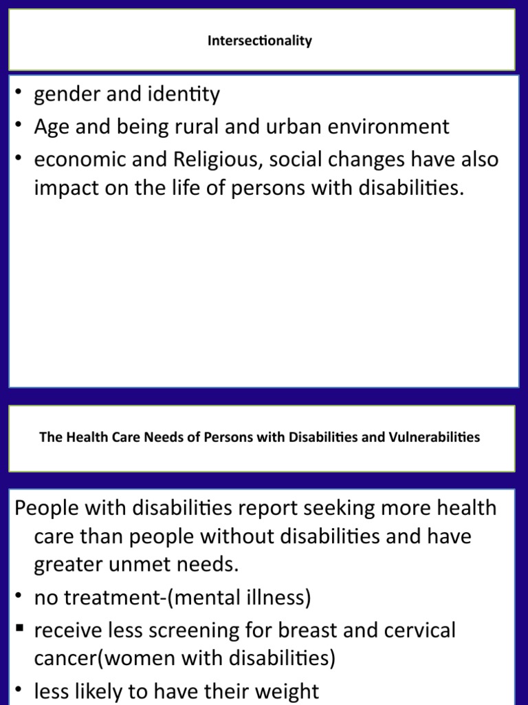 Inclusive Health Care for Disabilities | PDF | Disability | Preventive ...