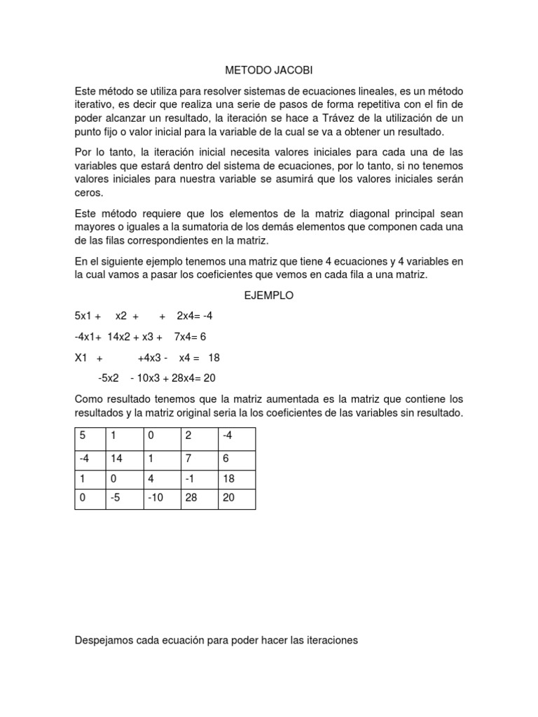 Metodo Jacobi | PDF