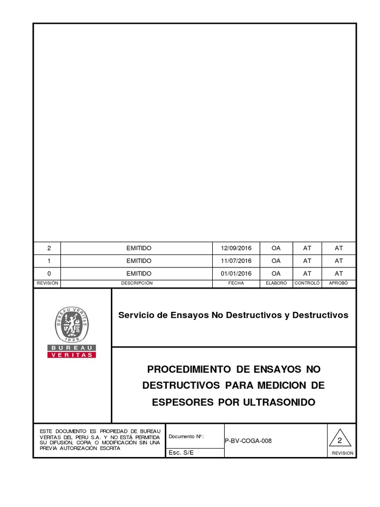 Servicio De Ensayos No Destructivos Y De Pdf Ultrasonido Calibración