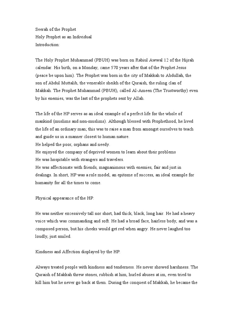 Islamic Studies Notes | PDF | Muhammad | Mecca