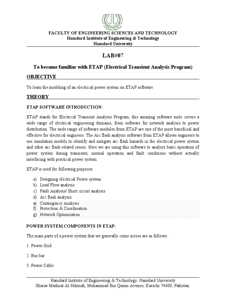 Etap Software Introduction | PDF | Relay | Fuse (Electrical)