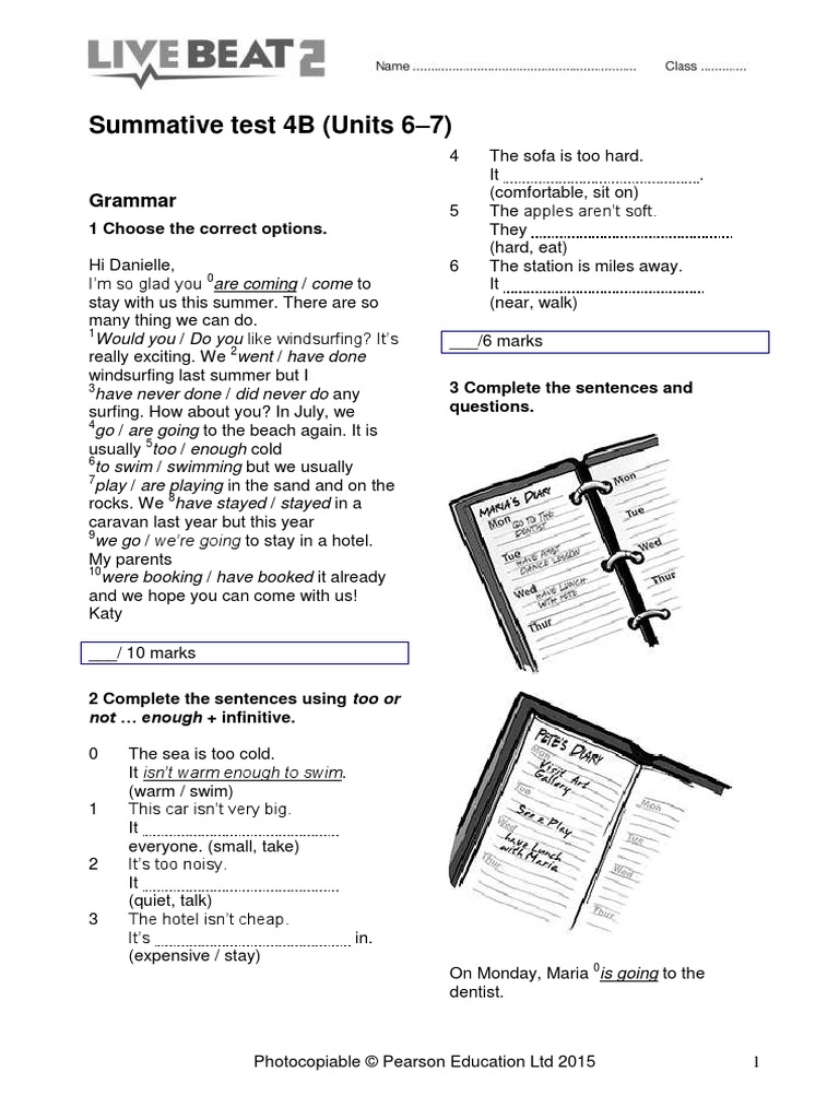 Live Beat 2 - Summative Test 4B | PDF