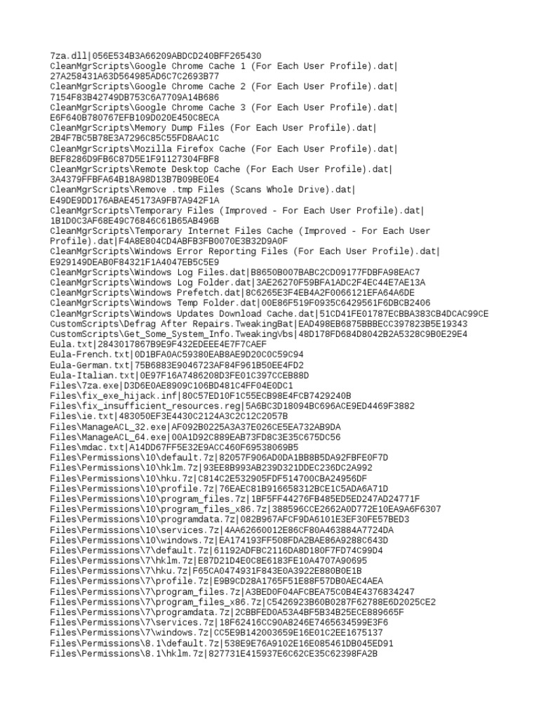 File List Download Free Pdf Computer File Windows Registry