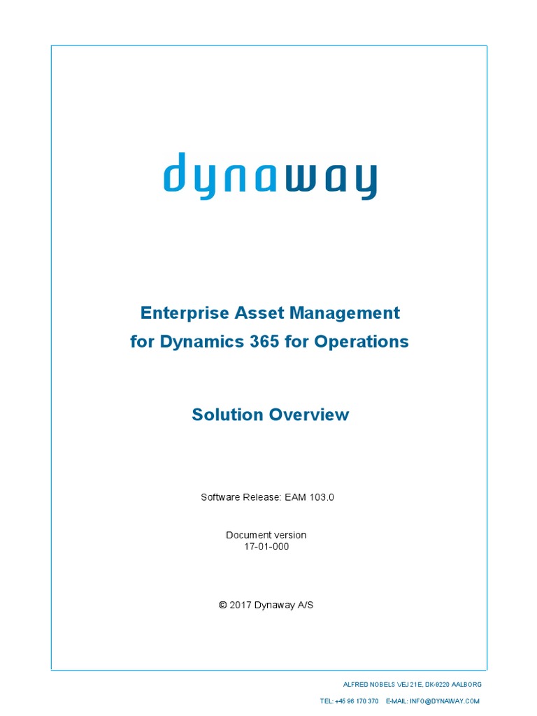 Enterprise Asset Management For Dynamics 365 For Operations: Software ...