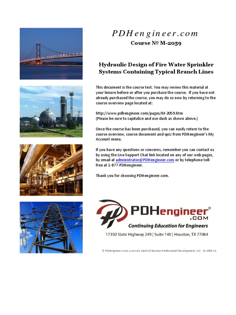 PDH Engineer Fire Sprinkler System | PDF