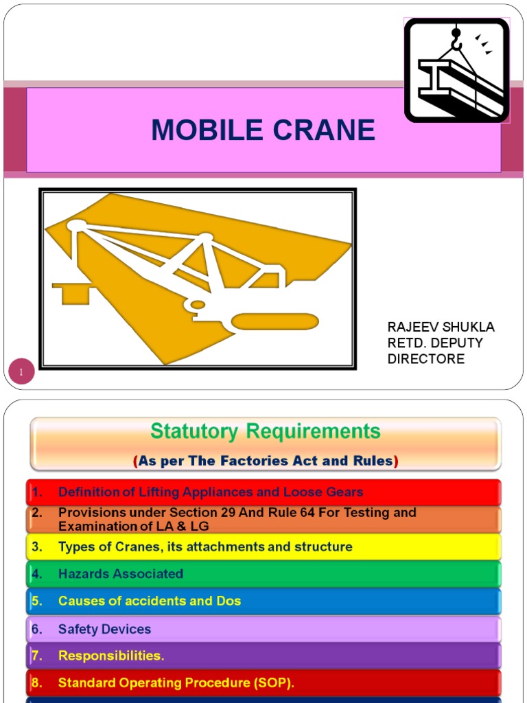 Mobile Crane Operation & Safety | PDF | Crane (Machine) | Tools