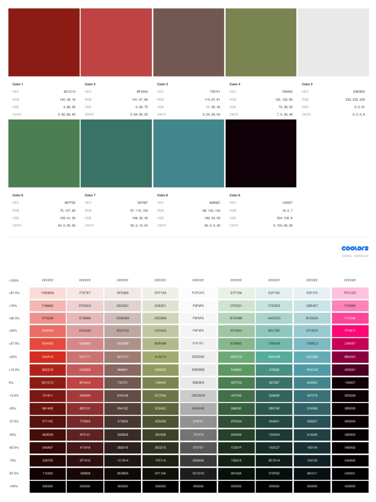 Color 1 Color 2 Color 3 Color 4 Color 5 | PDF | Rgb Color Model ...