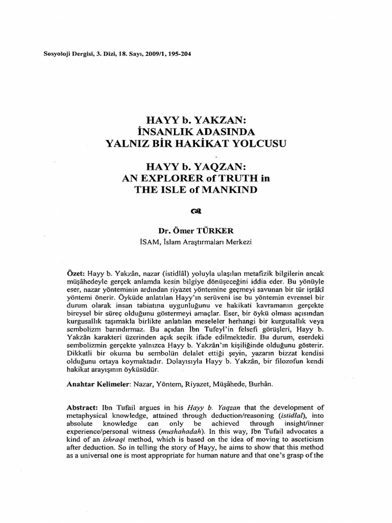 Hayy B. Yakzan - Nsanlik Adasinda Yalniz B - R Hak - Kat Yolcusu (#4767 ...
