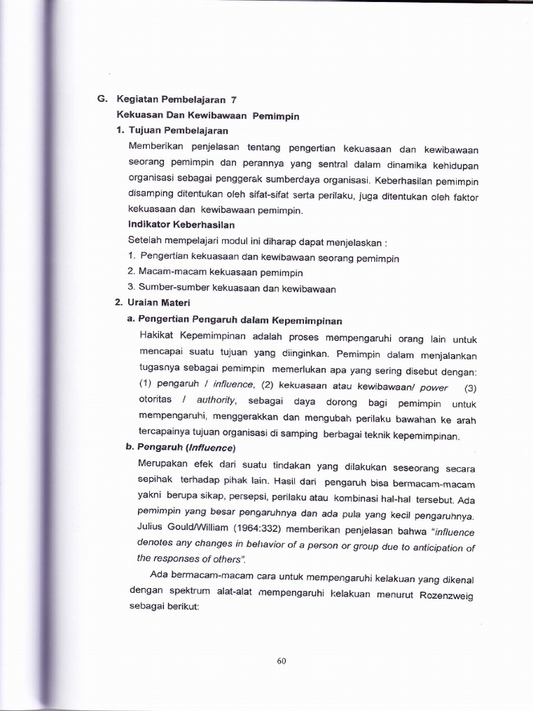 Kekuasan dan Kewibawaan Pemimpin | PDF