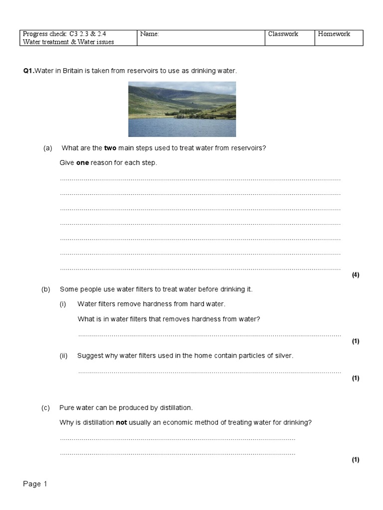Water Treatment Questions | PDF | Water | Water Purification