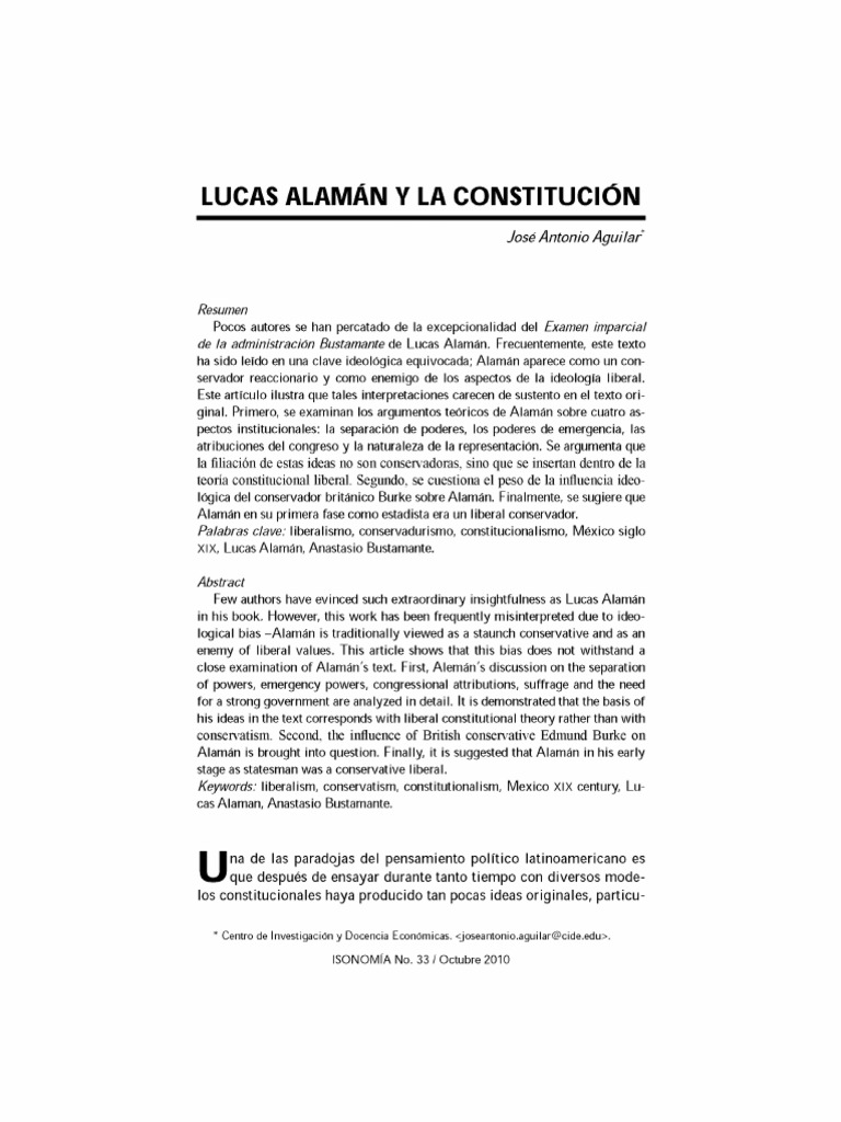 Lucas Alamán y | PDF | México | Constitución