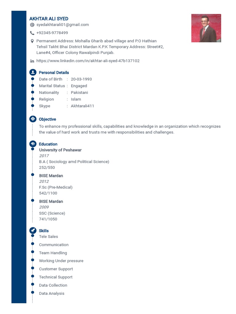 Akhtar Ali Syed: Personal Details | PDF | Communication | Computing