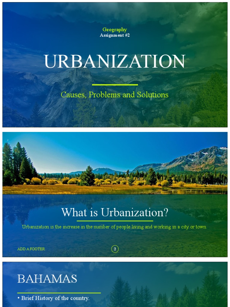 Urbanization: Causes, Problems and Solutions | PDF | The Bahamas ...