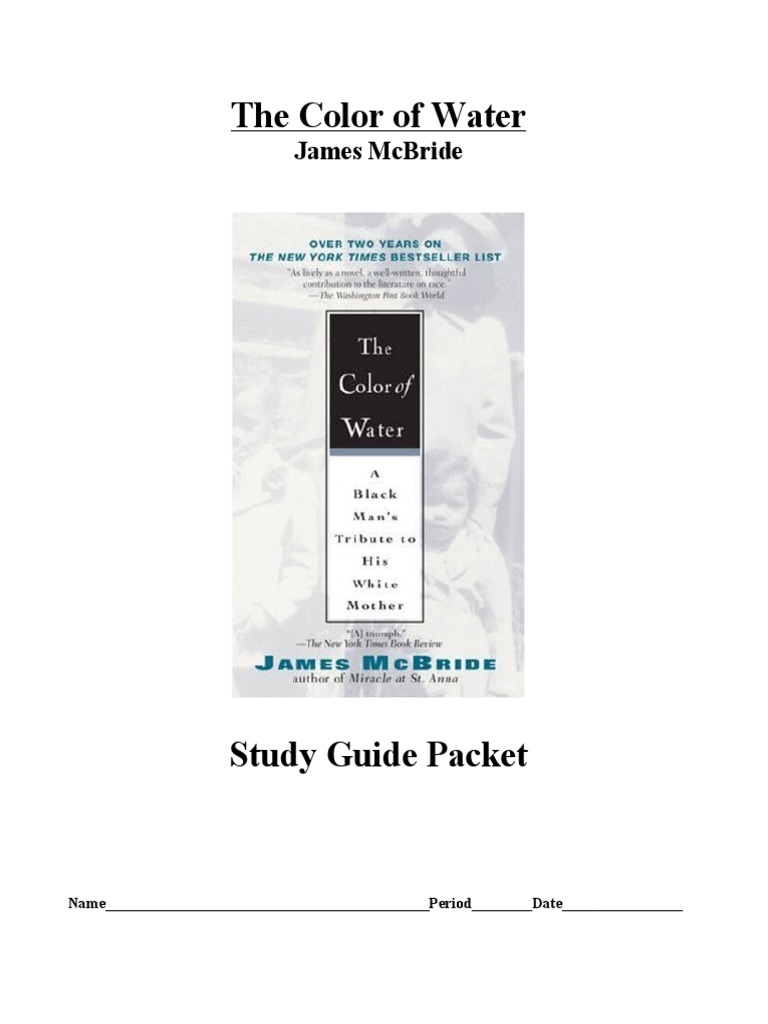 The Color of Water Study Guide Questions | PDF | Cooking, Food & Wine