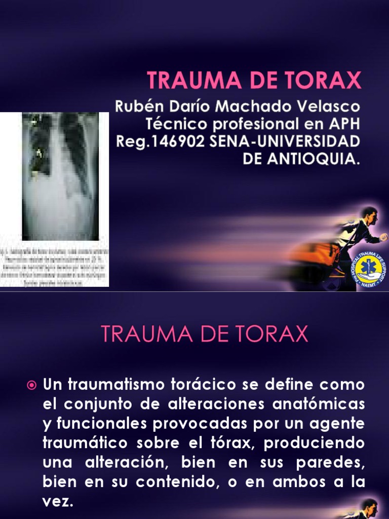 Trauma de Torax | PDF | El embarazo | Lesión