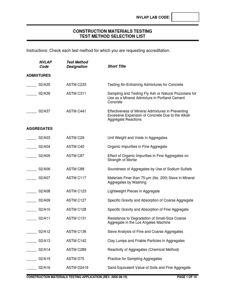 Astm Test | PDF | Concrete | Cement