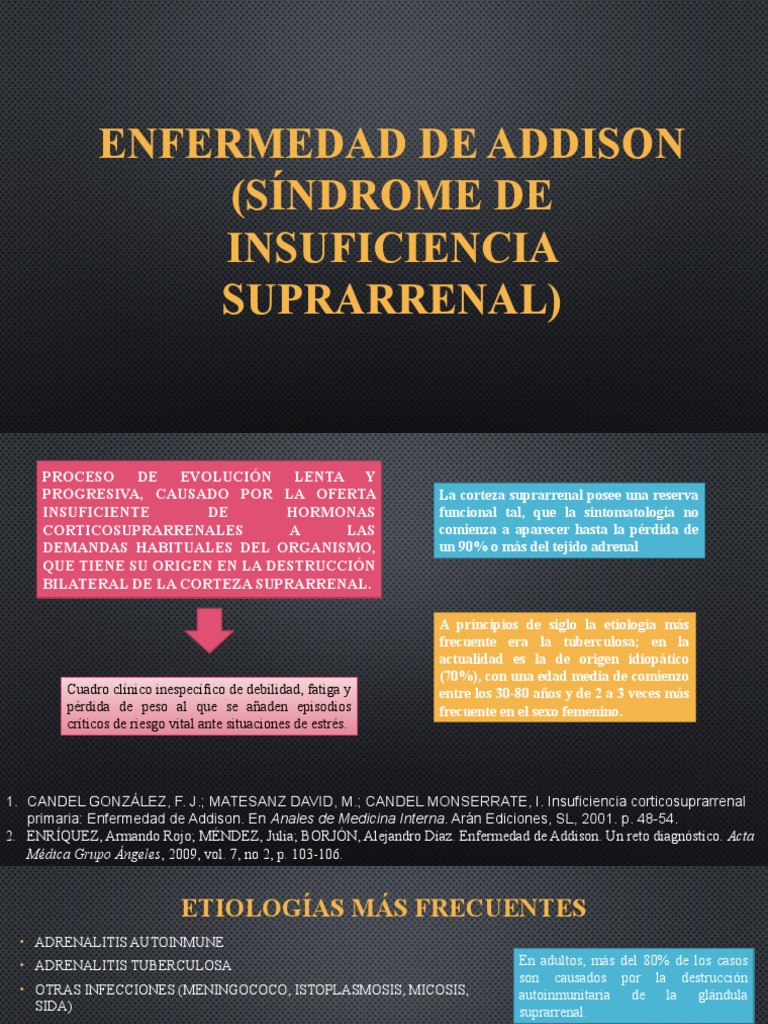 Enfermedad de Addison (Síndrome de Insuficiencia Suprarrenal) | PDF ...